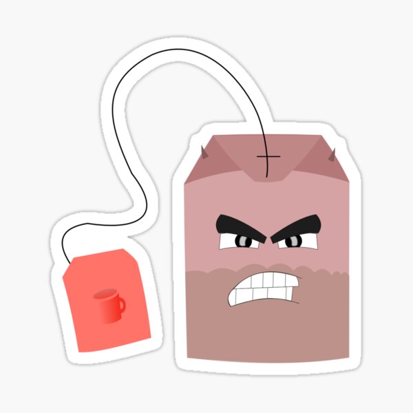 "Angry tea bag tea tea drinker" Sticker by phys | Redbubble