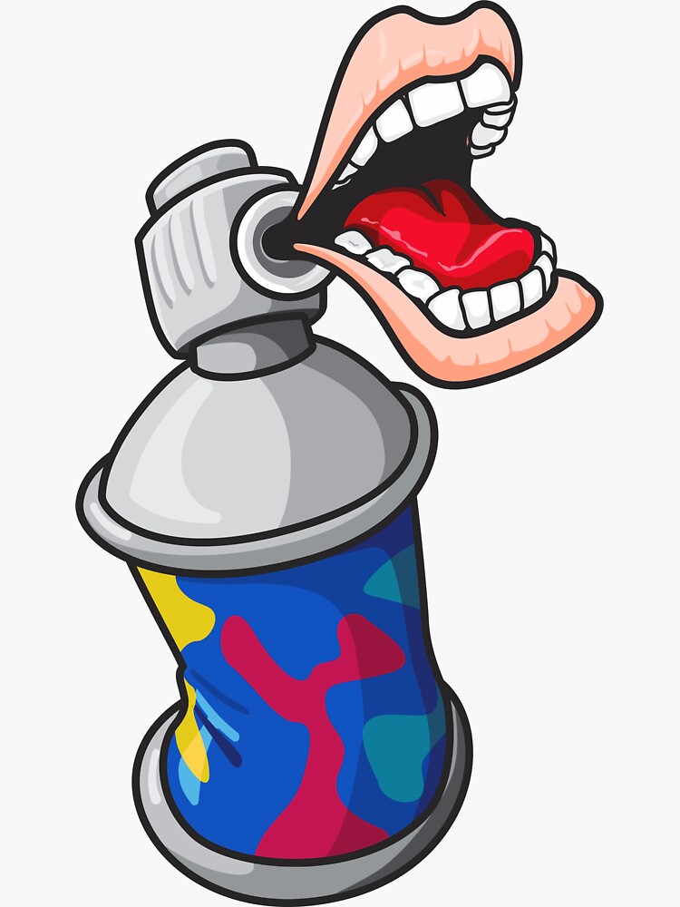 "Spray Speaking" Sticker for Sale by guigosilveira | Redbubble