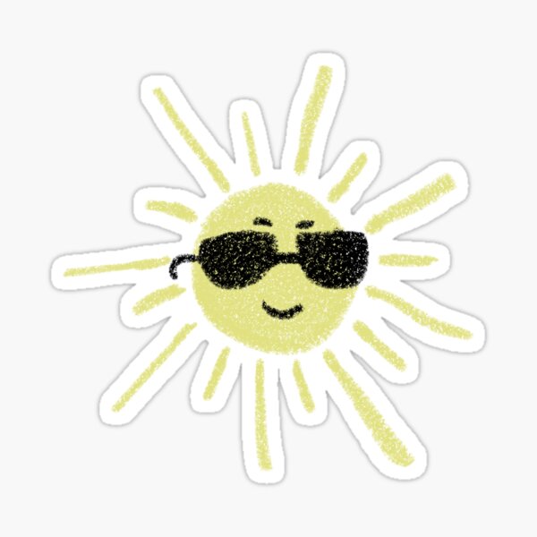 "Groovy Sun" Sticker by BumbleBeeRiley | Redbubble