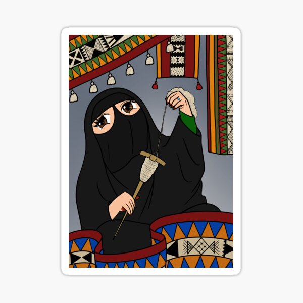 "Sadu Traditional Weaving" Sticker for Sale by Guwwa | Redbubble
