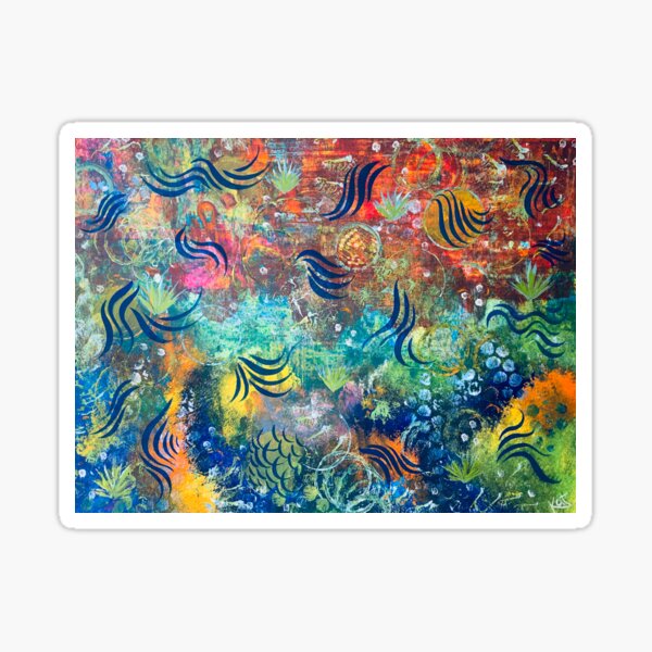 "Sea of Color and Wonder" Sticker by KatrinaArt | Redbubble