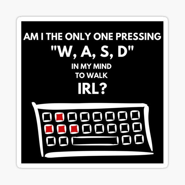 "WASD" Sticker by Nimsdesign | Redbubble