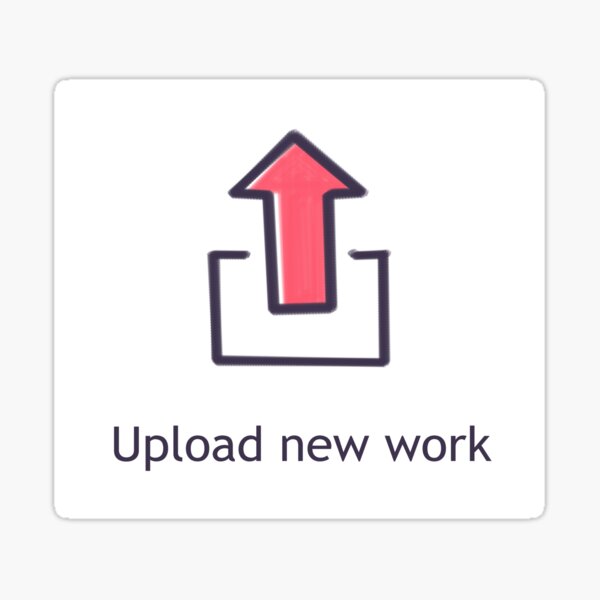 "Redbubble upload button" Sticker for Sale by zirnurzaheer | Redbubble