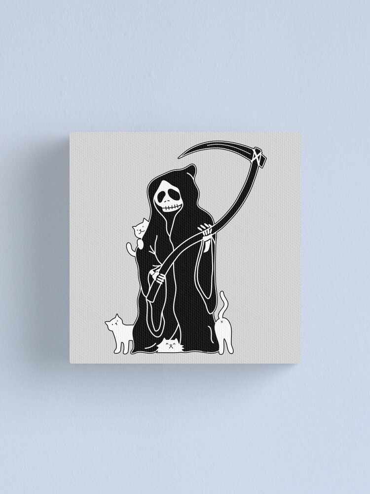 "aesthetic black and white grim reaper decal, punk stickers, punisher ...