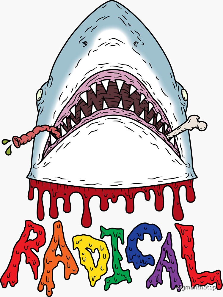 "Radical, dude." Sticker by zigmenthotep | Redbubble