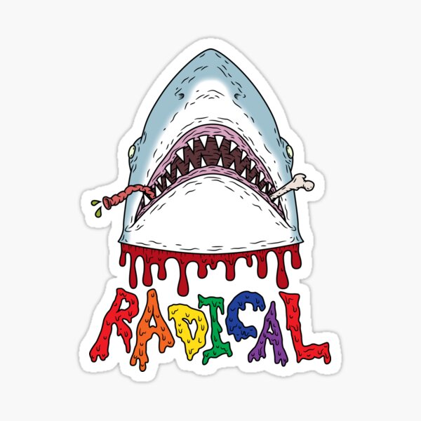 "Radical, dude." Sticker by zigmenthotep | Redbubble