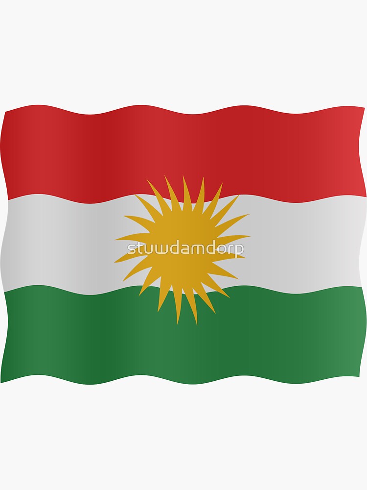 "Kurdish flag" Sticker for Sale by stuwdamdorp | Redbubble