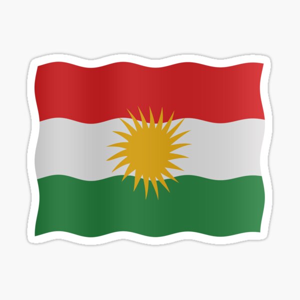"Kurdish flag" Sticker for Sale by stuwdamdorp | Redbubble
