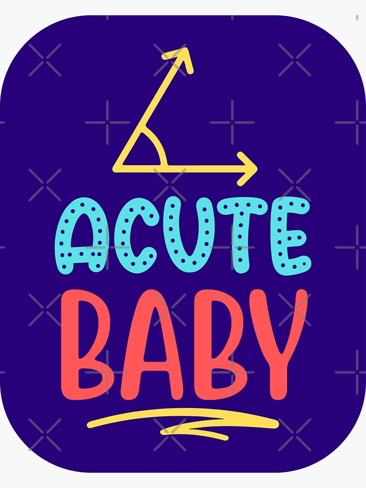 "Acute Baby | Funny Kids" Sticker by KidsKingdom | Redbubble