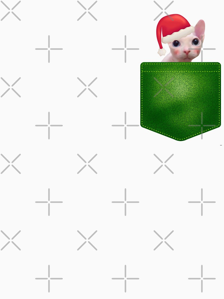 "Funny Bingus Cat Meme - Christmas Cat Meme Pocket" T-shirt for Sale by ...