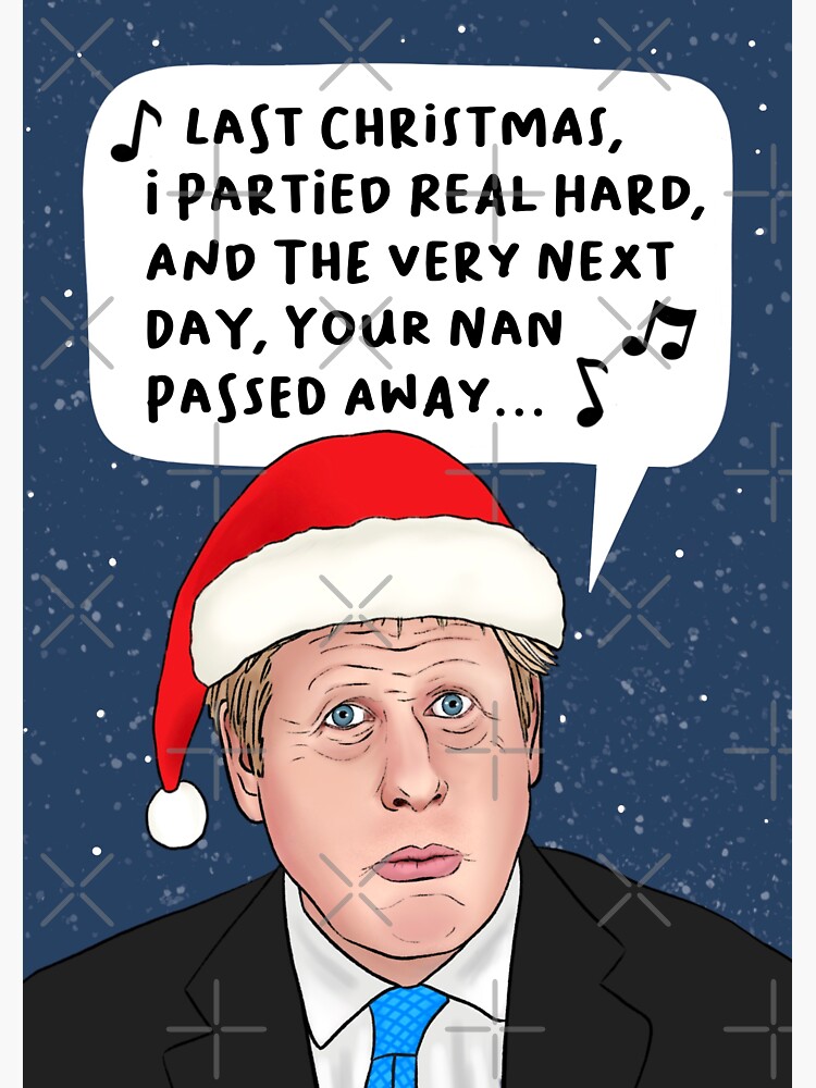 "Boris Johnson pop culture christmas card" Sticker for Sale by ...