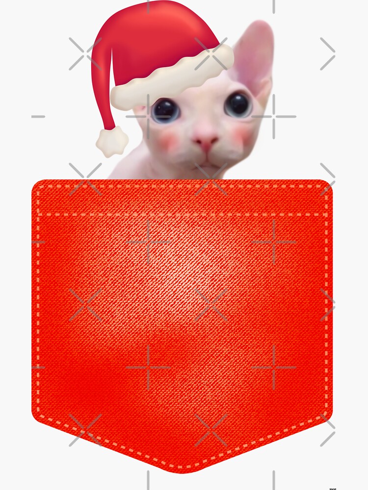 Pegatina «Divertido Bingus Christmas Cat Meme - Cat Meme Pocket» de ...
