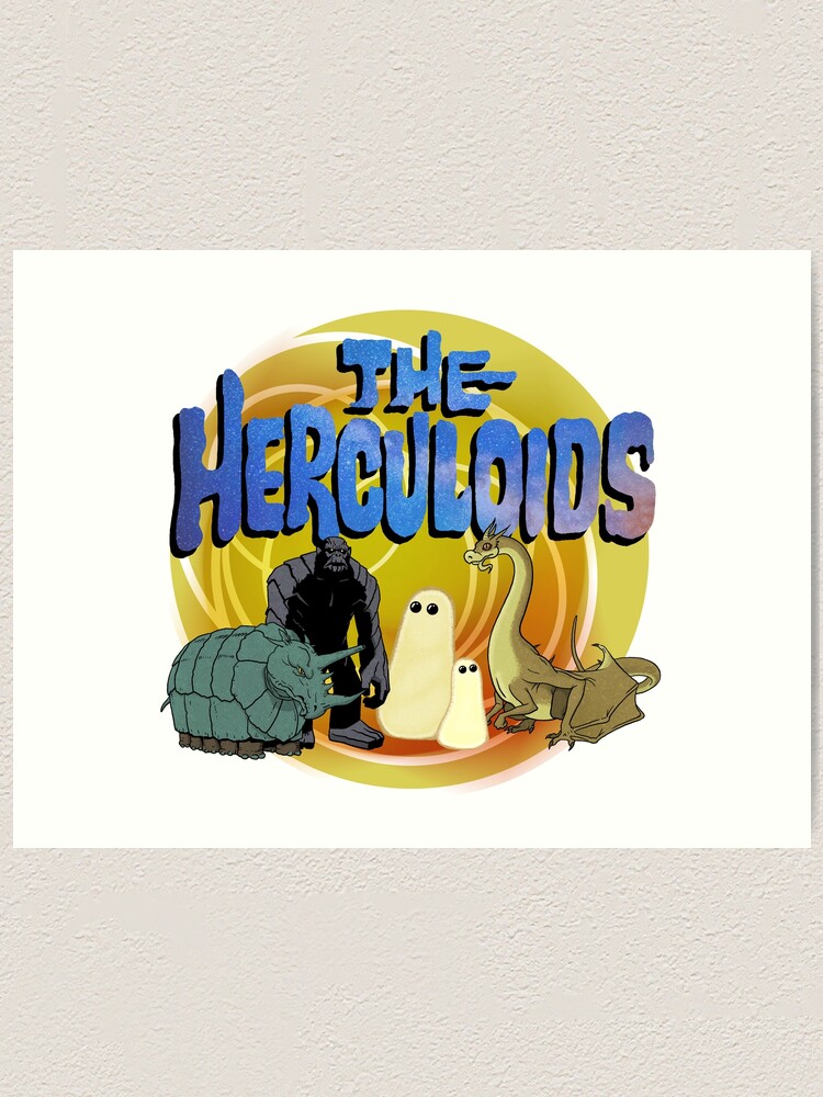Lámina artística «Homenaje a los herculoides, grupo de personajes de ...