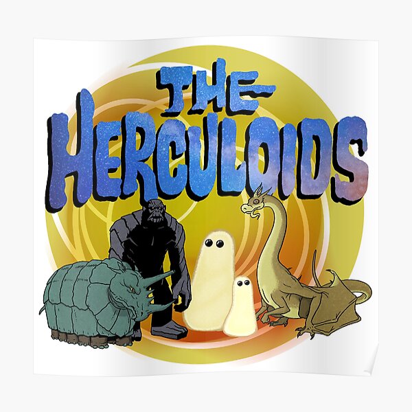 Póster «Homenaje a los herculoides, grupo de personajes de criaturas de ...