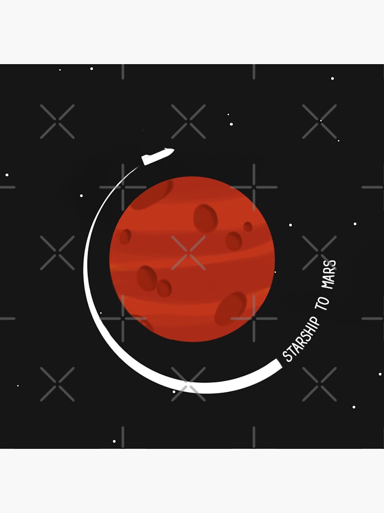 "Starship to Mars " Sticker for Sale by LimaEchoAlpha | Redbubble