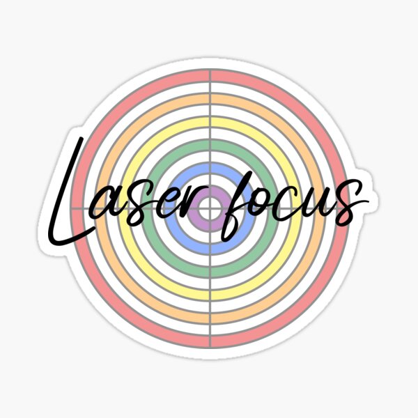 "Laser focus rainbow target" Sticker for Sale by HeartlyBoutique ...