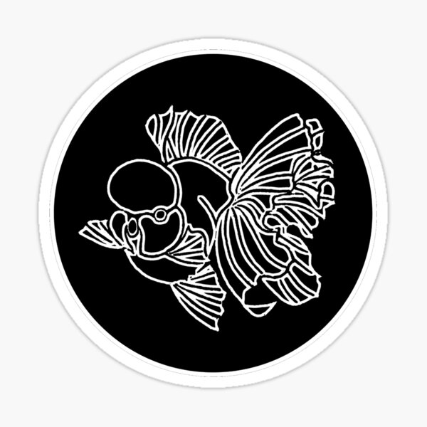 "Oranda Goldfish Logo 1231G" Sticker by Nosnah | Redbubble