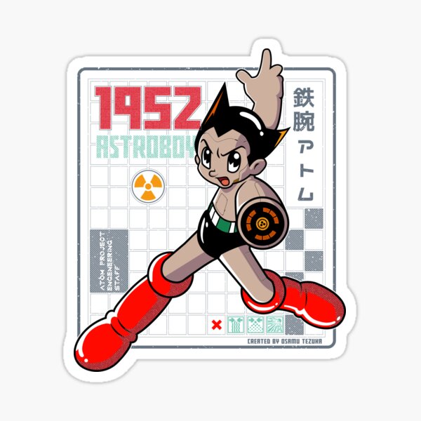 "AstroBoy - atomo project " Sticker for Sale by redwane | Redbubble