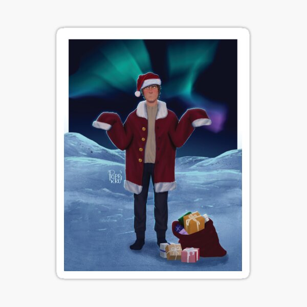 "Bellamy as Santa Clause" Sticker for Sale by poppykru | Redbubble