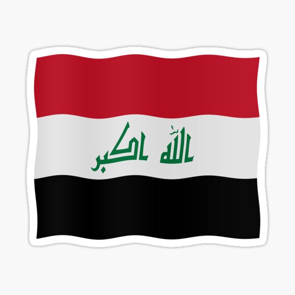 "Iraqi flag" Sticker by stuwdamdorp | Redbubble