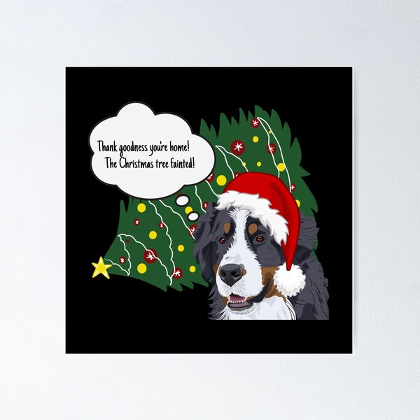 "CUTE CHRISTMAS DOG FUNNY MEME FEATURING BERNESE SAYING CHRISTMAS TREE ...