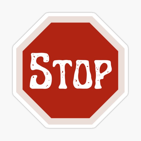 "retro vintage stop sign" Sticker for Sale by puki-ycdi | Redbubble