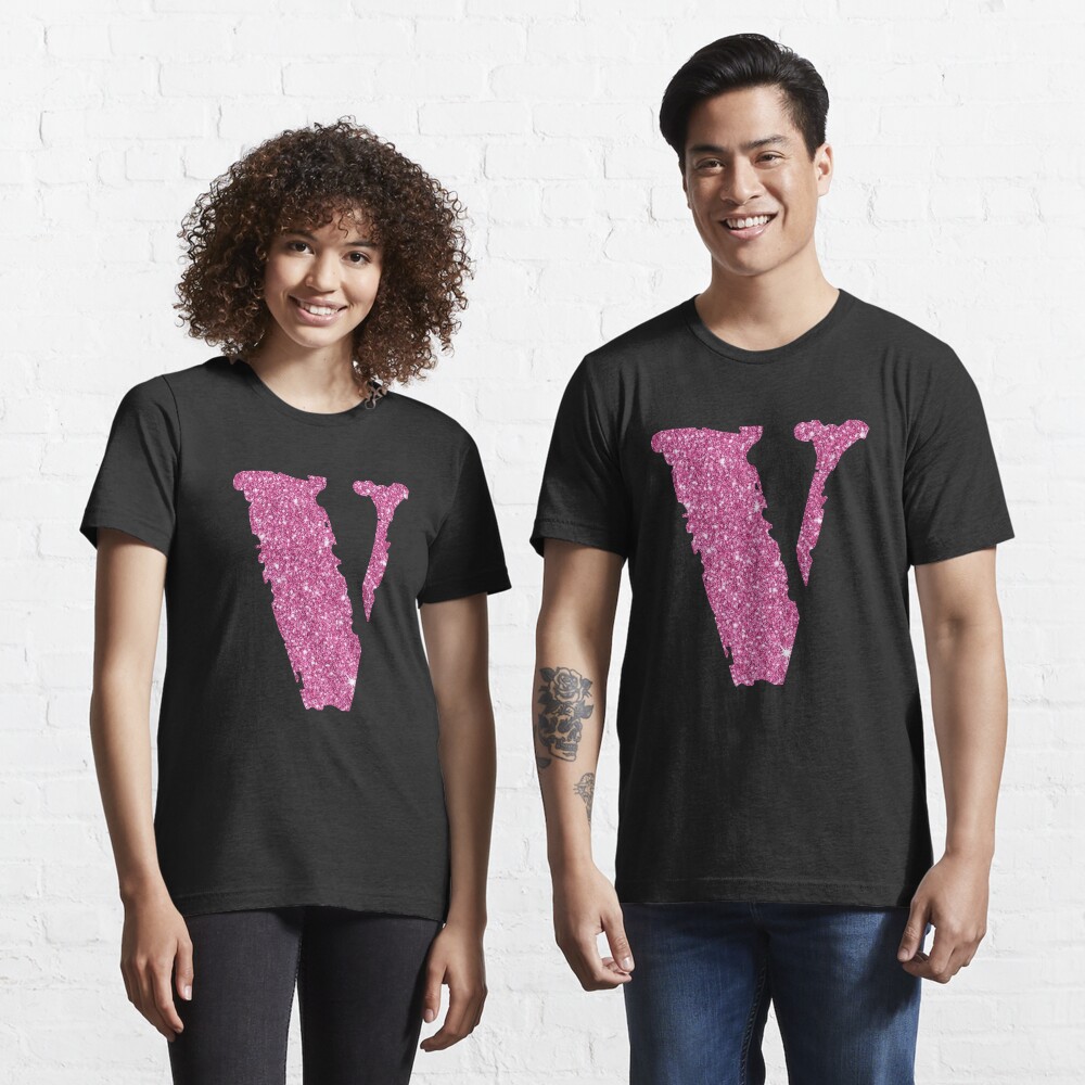 Camiseta «Pink Glitter Vlone Original, Vlone V Logo, Vlone Streetwear ...