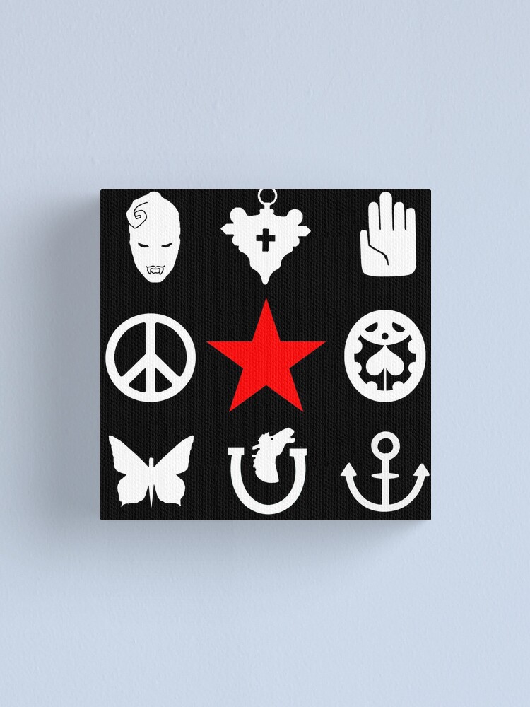 "JoJo Symbols JoJo's Bizzare Adventure Character Symbols" Canvas Print ...