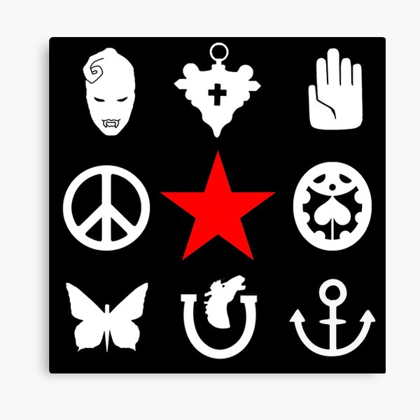 "JoJo Symbols JoJo's Bizzare Adventure Character Symbols" Canvas Print ...