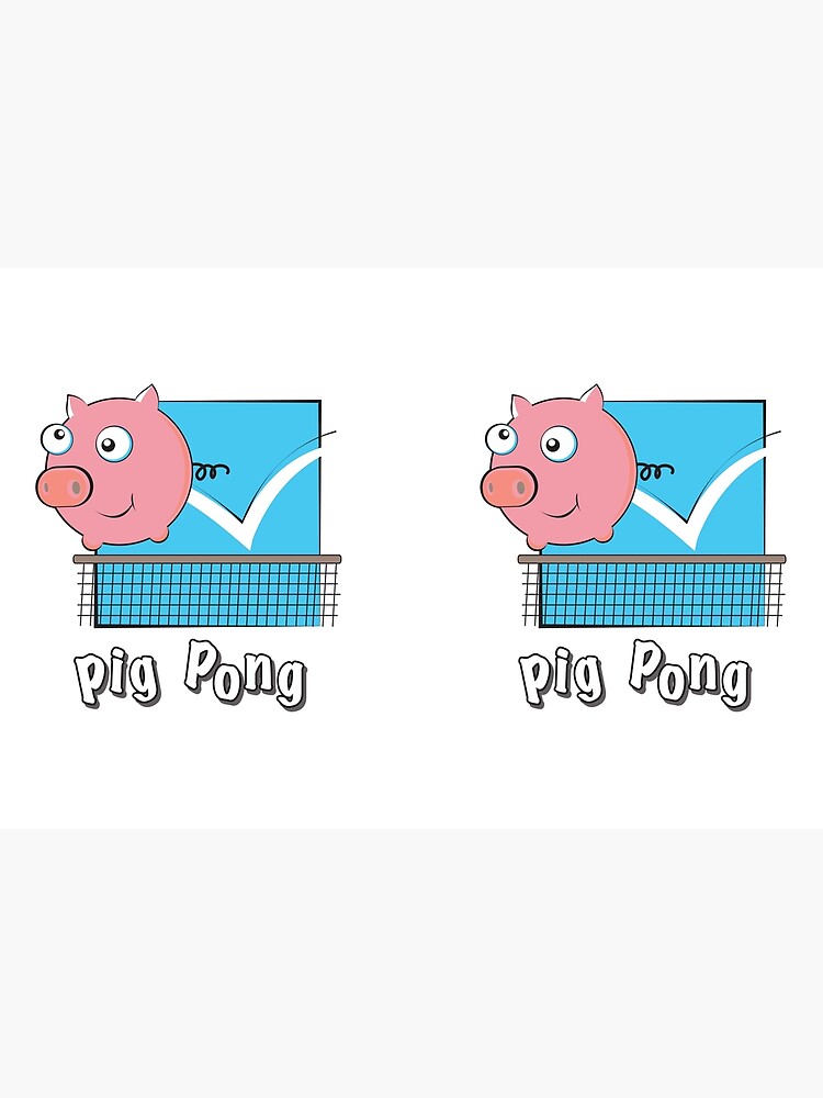 "Pig Pong" Hardcover Journal by bubbliciousart | Redbubble