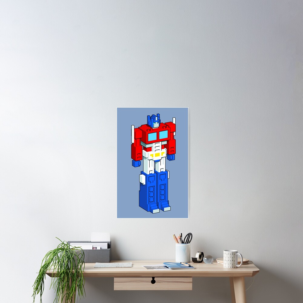 "Transformers Optimus Prime 3d pixel art" Poster by planetwinters ...