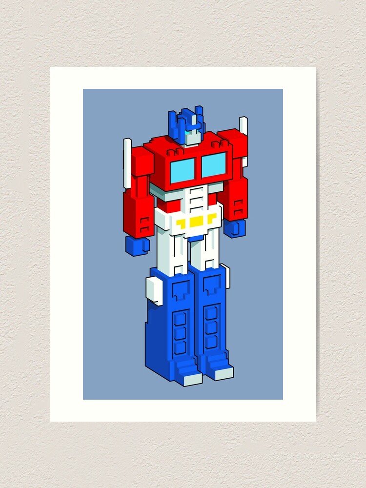 "Transformers Optimus Prime 3d pixel art" Art Print for Sale by ...