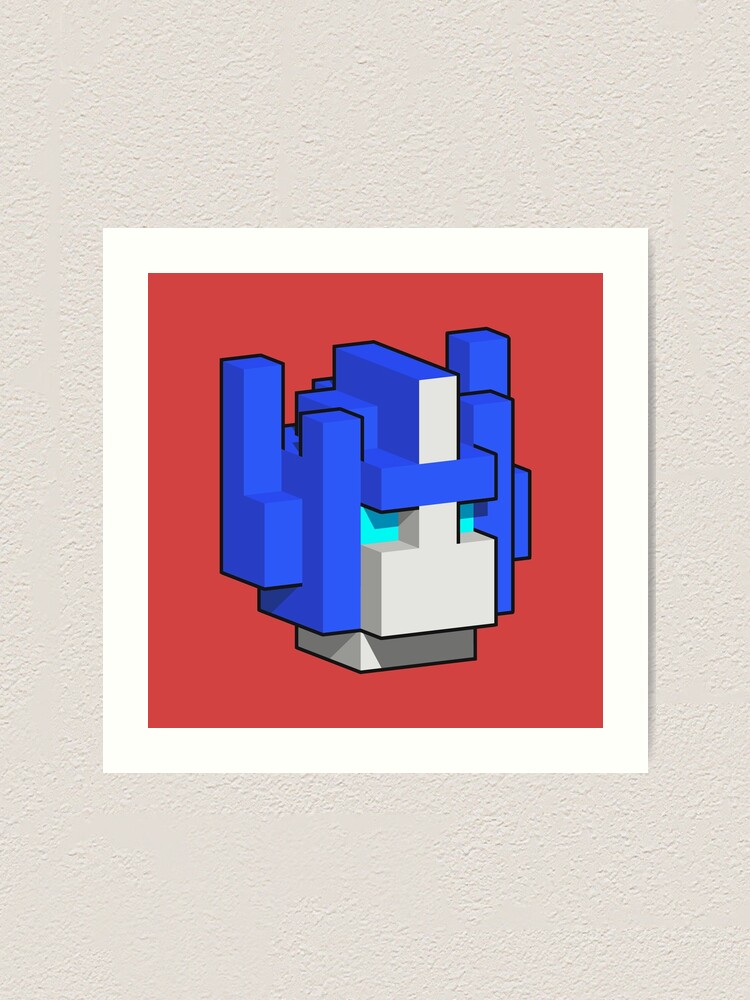 "Transformers Optimus Prime head 3d pixel art" Art Print for Sale by planetwinters | Redbubble