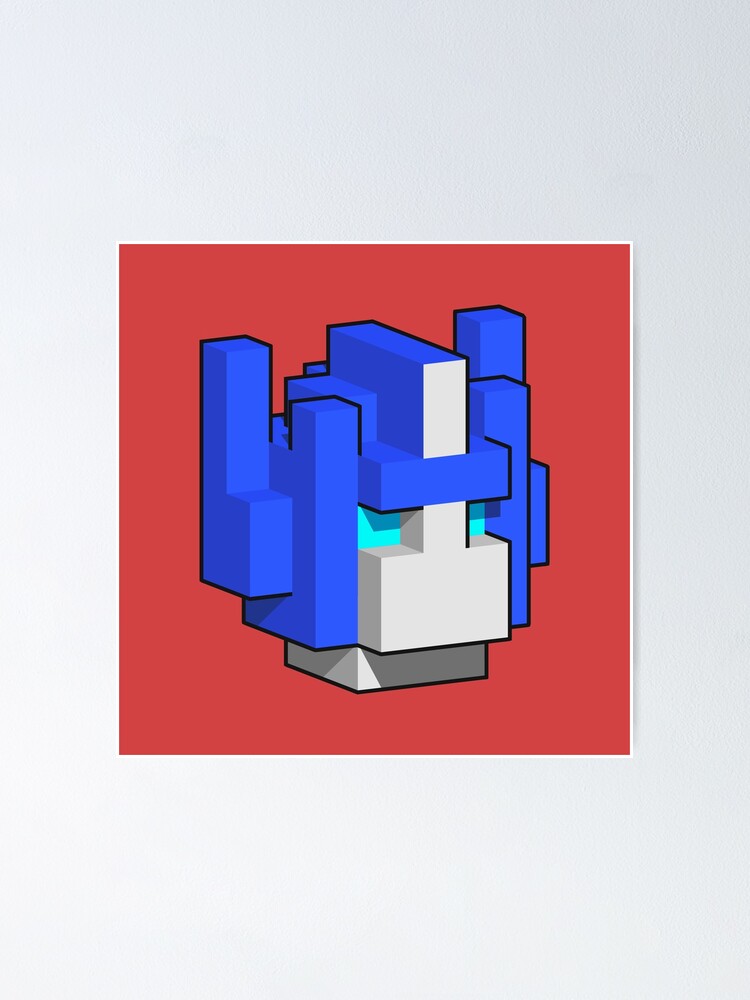 Póster «Transformers Optimus Prime cabeza 3d pixel art» de ...
