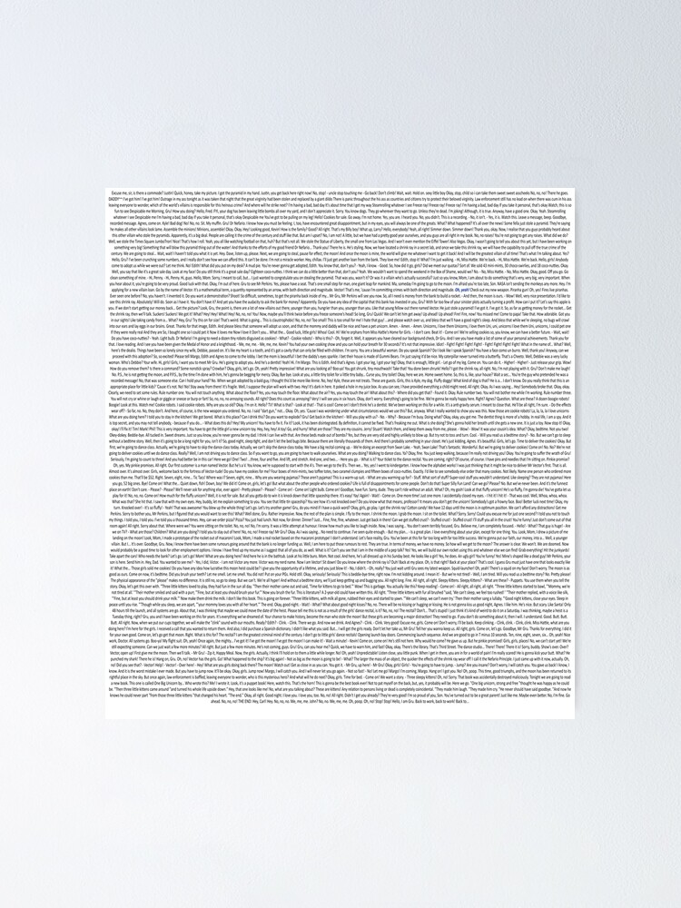 "Entire Despicable Me Script" Poster for Sale by ArthurGr | Redbubble