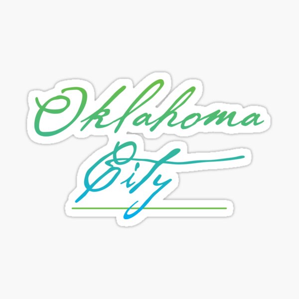 "Oklahoma City Oklahoma" Sticker for Sale by Futurebeachbum | Redbubble