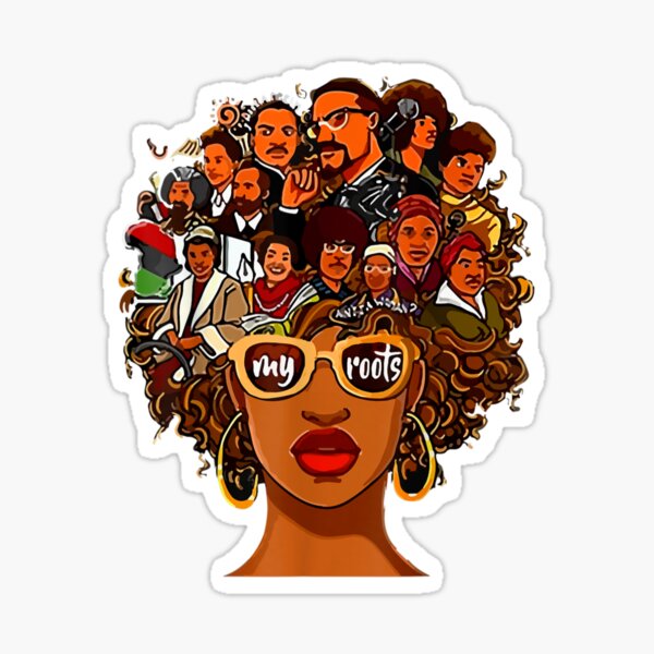 "I Love My Roots Back Powerful History Month Pride DNA" Sticker for ...