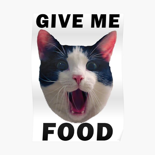 "give me food meme" Poster by Made-By-Art | Redbubble