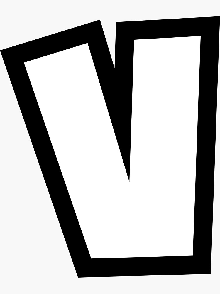 "graffiti blocky V font" Sticker for Sale by Paulus-DB | Redbubble