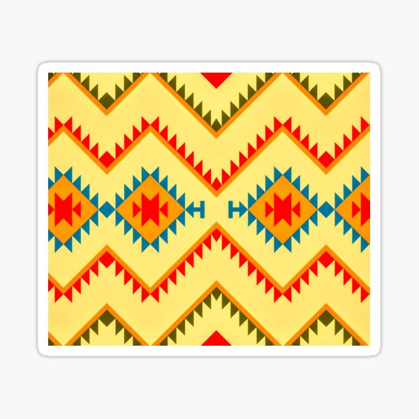 "Aztec Yellow" Sticker by randomorder | Redbubble