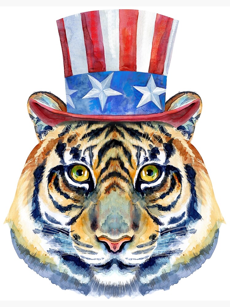"Tiger Uncle Sam hat" Poster for Sale by NataliaOmsk | Redbubble