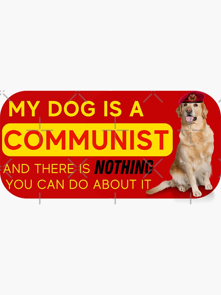 "Funny Communist dog" Sticker by SkiniB | Redbubble