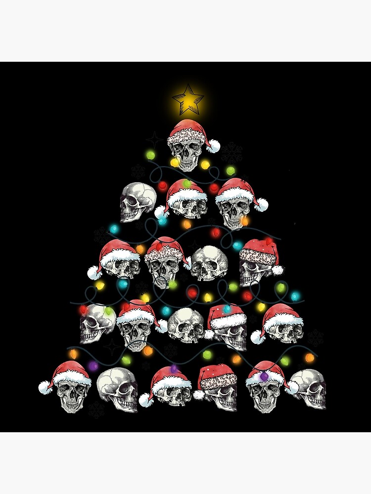 "Skeleton Christmas Tree | Christmas Sugar Skull On Tree Funny Santa ...
