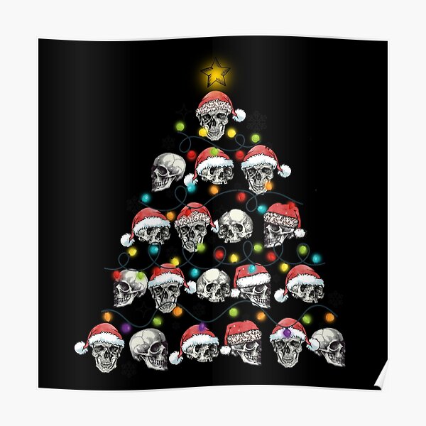 "Skeleton Christmas Tree | Christmas Sugar Skull On Tree Funny Santa ...
