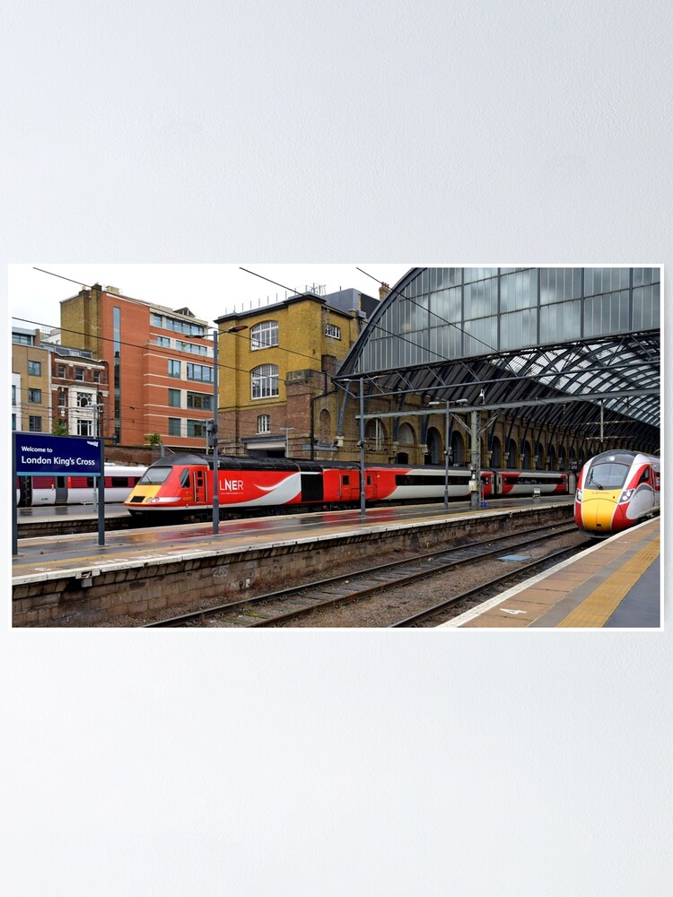 "LNER Azuma & HST trains at Kings Cross" Poster for Sale by Scenebyrail ...