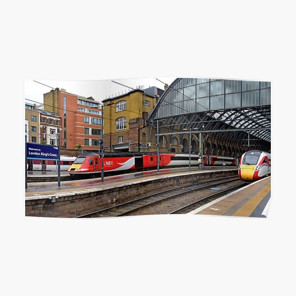 "LNER Azuma & HST trains at Kings Cross" Poster for Sale by Scenebyrail ...
