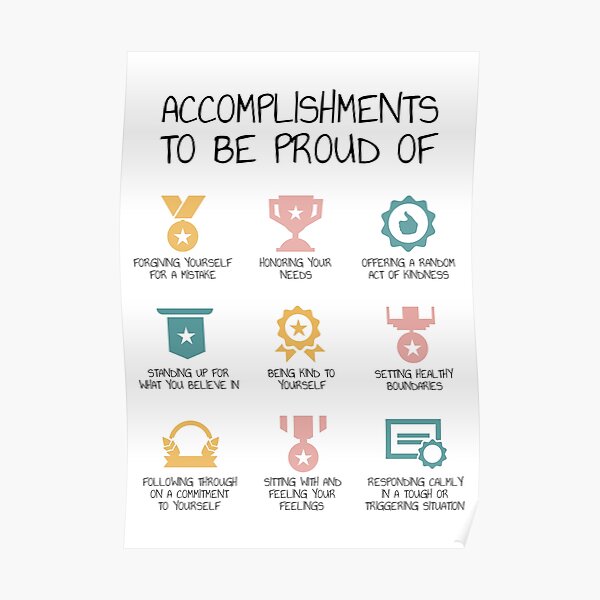 "Accomplishments To Be Proud Of Mental Health Wellness Emotional ...