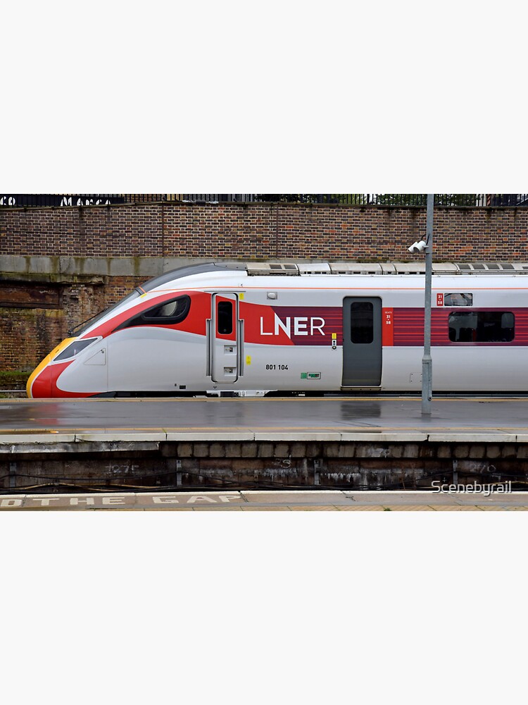 "LNER Azuma 801 high speed train at King's Cross" Sticker for Sale by ...