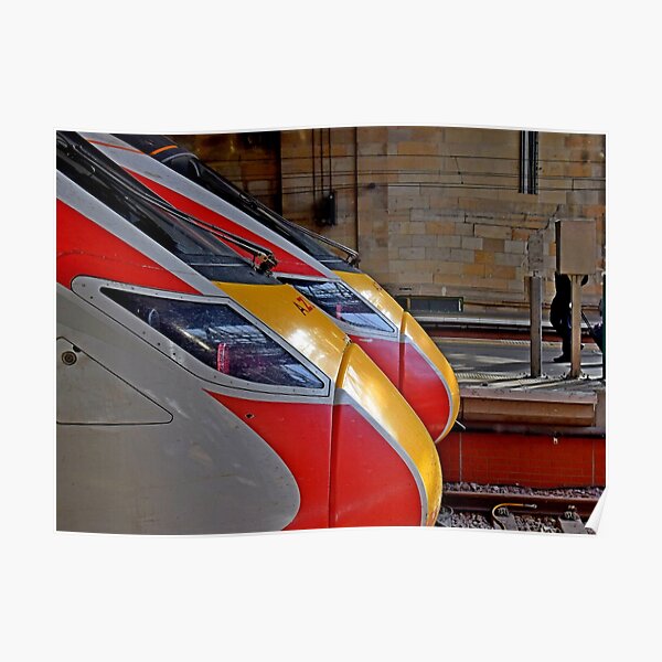 "LNER Azuma 801 high speed trains at Edinburgh Waverley Station" Poster ...
