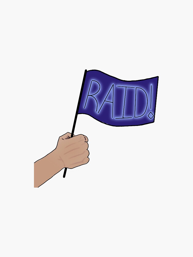 "Raid Twitch emote flag" Sticker for Sale by T-B-Artist | Redbubble